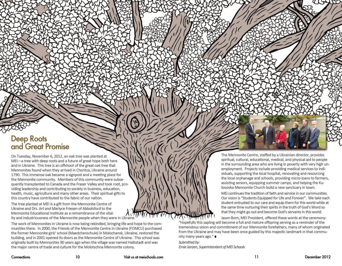 Ukraine Oak "Grandchild" Continues to Grow at MEI - Blog - MEI Schools